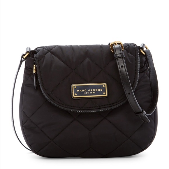Marc Jacobs | Bags | Marc Jacobs Quilted Nylon Mini Messenger Bag Black ...